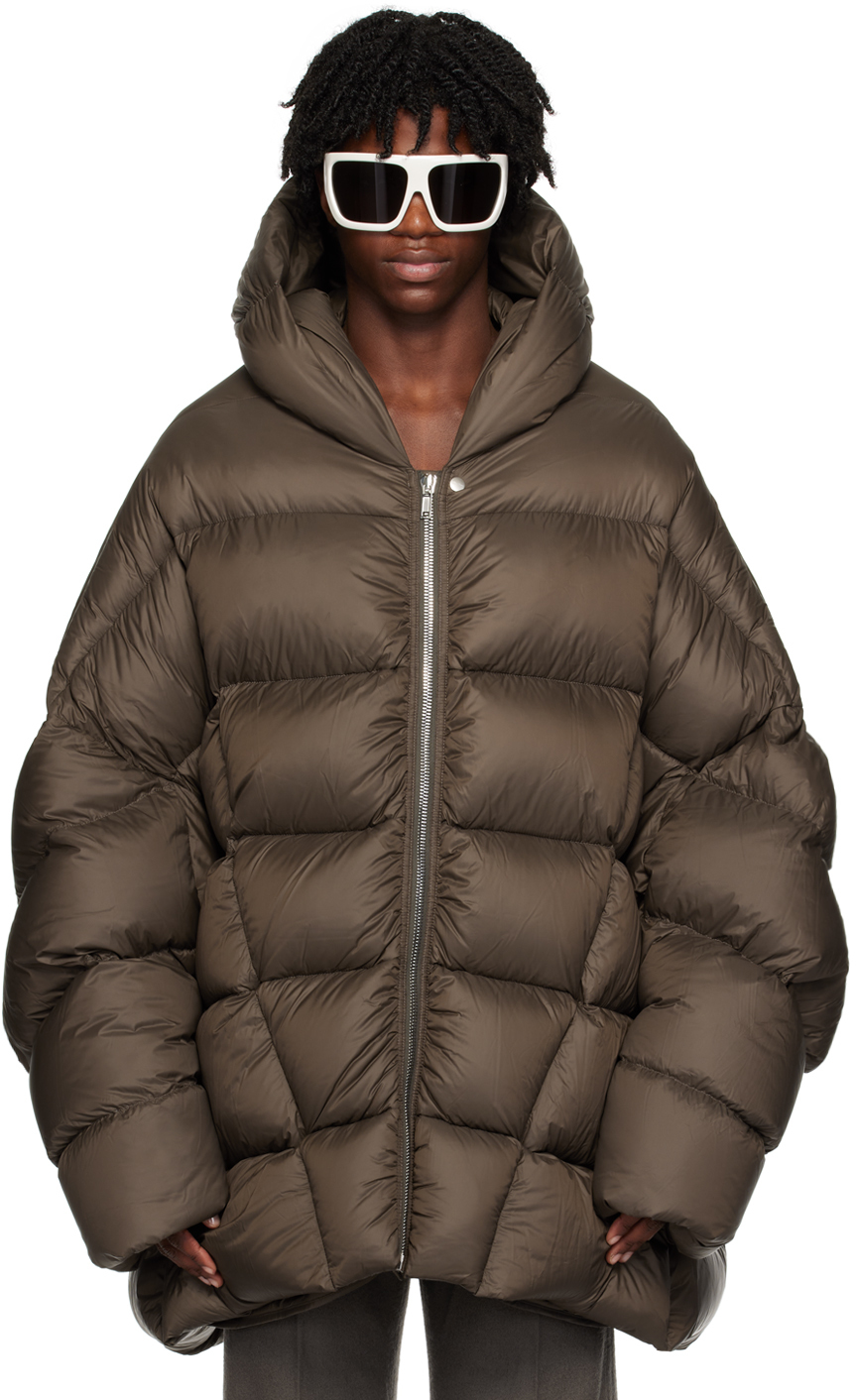 Rick Owens Gray Duvet Jumbo Peter Down Jacket In 34 Dust - 70% Off